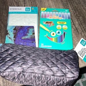 Other | Pencil Pouch Stencils 1 Markers | Poshmark